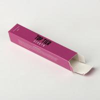 China Tuck End Cosmetic Packaging Box White Paper Pink Printing Eyeliner Packaging Boxes for sale