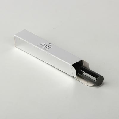 China Cardboard Custom Eyeliner Boxes Silver Paper Black Printing Paper Box for sale