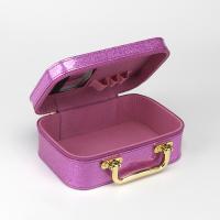 China PU Luxury Make Up Box Cosmetic Box Lamination UV Gold Foil Finishing OEM for sale