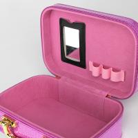 China PU Luxury Make Up Box Cosmetic Box Lamination UV Gold Foil Finishing OEM for sale