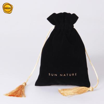 China Custom Logo Non Woven Fabric Black Drawstring Packaging Bag For Cosmetic for sale