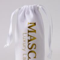 China Custom Logo Velvet White Eyelash Drawstring Packaging Bag For Cosmetic for sale