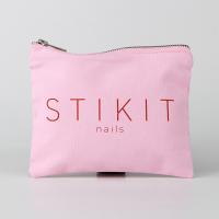 China Custom Logo Makeup Pink Zipper Packaging Bag For Cosmetic for sale