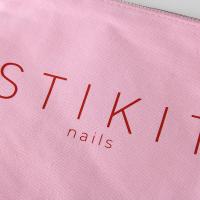 China Custom Logo Makeup Pink Zipper Packaging Bag For Cosmetic for sale