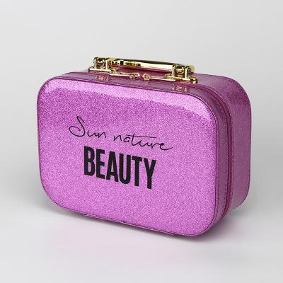 China Custom Logo Makeup Pink Zipper Packaging Bag For Cosmetic for sale