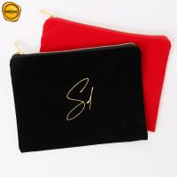 China Custom Logo Makeup Travel Red Zipper Packaging Bag For Cosmetic for sale