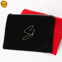 China Custom Logo Makeup Travel Red Zipper Packaging Bag For Cosmetic for sale