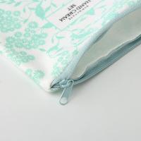 China Custom Logo Eco Friendly RPET Makeup Travel Green Zipper Packaging Bag For Cosmetic for sale
