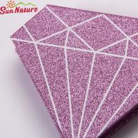 China Wholesale Stamping Coated Paper Empty Glitter Black Luxury Eyelash Packaging Paper Box for sale