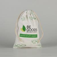 China Custom Eco Friendly Organic Muslin Cotton Pouch Promotional Small White Drawstring Bag for sale