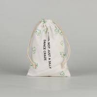 China Custom Eco Friendly Organic Muslin Cotton Pouch Promotional Small White Drawstring Bag for sale
