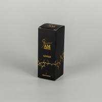 China Custom Luxury Perfume Gift Box Hot Stamping Gold Foil Cosmetics Paper Box for sale