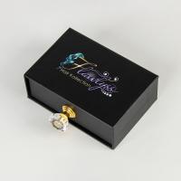 China Black Custom Color Logo Printing Hair Extension Packaging Box Glitter Hair Bundle Packaging for sale