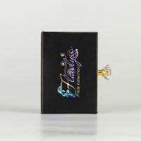China Black Custom Color Logo Printing Hair Extension Packaging Box Glitter Hair Bundle Packaging for sale