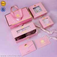 China 40cm Gold Foil Box Printing 1800gsm Greyboard Small Pink Cardboard Boxes for sale
