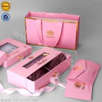 China 40cm Gold Foil Box Printing 1800gsm Greyboard Small Pink Cardboard Boxes for sale