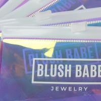 China Large Holographic Makeup Bag For Lashes Packaging Fancy Logo Printed for sale