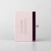 China 2mm Thick Cardboard Light Pink Glitter Cosmetic Packaging Box Logo Printed for sale