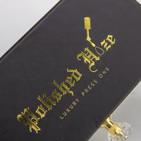 China Custom Gold Logo Cosmetic Packaging Box Matte Black Box Packaging For Press On Nails for sale