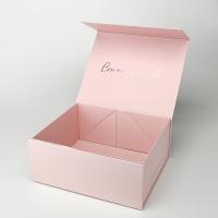 China Large Size Foldable Gift Box Cosmetic Packaging Box Packaging Rose Gold Foil Logo for sale
