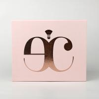 China Large Size Foldable Gift Box Cosmetic Packaging Box Packaging Rose Gold Foil Logo for sale