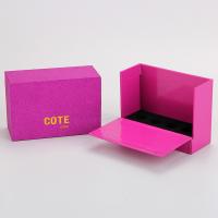 China Gold Foil Logo Glitter Hot Pink Cosmetic Packaging Box For Lipsticks for sale