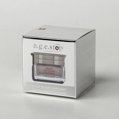 China 15ml Custom Eye Cream Boxes Silver Paper Custom Printing Paper Box for sale
