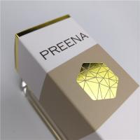 China Custom Skincare Packaging Box Eye Cream Boxes Gold Logo Paper Box for sale