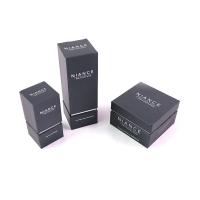China Custom Lotion Paper Box Black Paper Box For Beauty Care Products Black Paper Box for sale