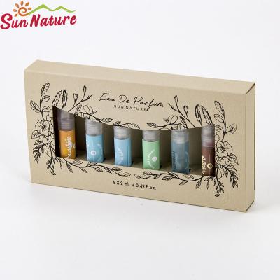 China Perfume Oil Roller 2ml Package Tester Kraft Perfume Boxes With Window for sale