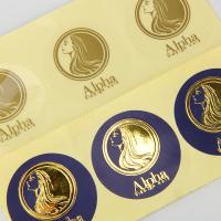 China 38mm Removable Round Paper Sticker Labels For Hair Extension for sale