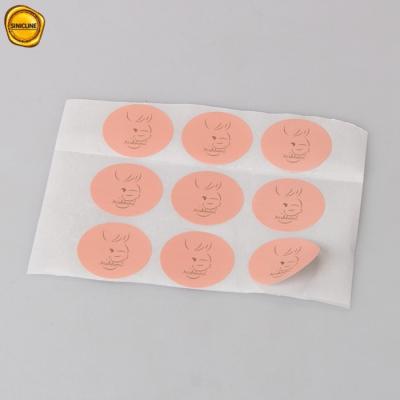 China 1.5 Inches Round Custom Pink Packaging Stickers Labels For E-Commerce for sale