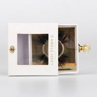 China Square Small Drawer Eyelash Packaging Box Cardboard With Window for sale