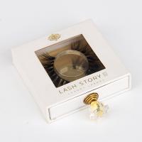 China Square Small Drawer Eyelash Packaging Box Cardboard With Window for sale