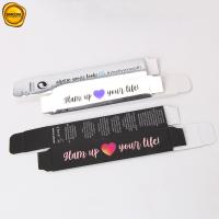 China Custom Printed Eyelash Serum Cosmetic Makeup Paper Black Box Packaging for sale