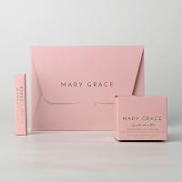 China 300gsm Paper Pink Cosmetic Packaging Box Gold Foil Printing Boxes for sale