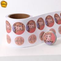 China 4c Waterproof Kraft Round Stickers Paper Glossy Makeup Bottle Labels For Cosmetic for sale