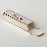 China White Card Paper Gold Foil Lip Gloss Packaging Box Cosmetics for sale