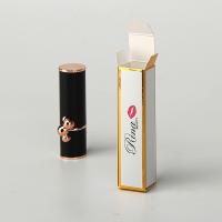 China White Card Paper Gold Foil Lip Gloss Packaging Box Cosmetics for sale