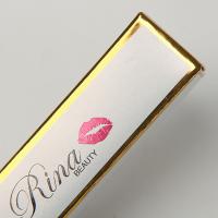 China White Card Paper Gold Foil Lip Gloss Packaging Box Cosmetics for sale