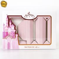 China Customized Printing 350gsm Nail Polish Cosmetic Packaging Box With Clear Window for sale