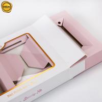 China Customized Printing 350gsm Nail Polish Cosmetic Packaging Box With Clear Window for sale