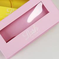 China Custom Color Rigid Cardboard Box Cosmetic Packaging Eyelash Boxes With Logo for sale
