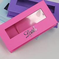 China Custom Color Rigid Cardboard Box Cosmetic Packaging Eyelash Boxes With Logo for sale
