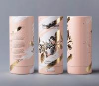 China Luxury Cylindrical Paperboard Tube Fragrance Perfume Packaging Gift Round Paper Box for sale