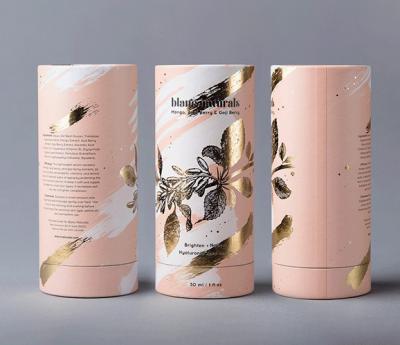 China Luxury Cylindrical Paperboard Tube Fragrance Perfume Packaging Gift Round Paper Box for sale