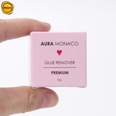 China Small Square Pink Paper Cosmetic Packaging Box For Eyelash Glue Remover for sale