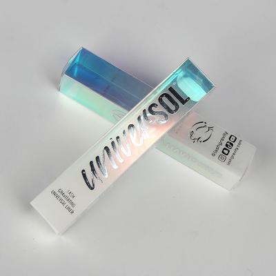 China Custom Holographic Plastic Mascara Packaging Box For Cosmetics for sale