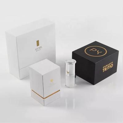 China Custom Black White Cosmetic Perfume Vial Perfume Packaging Box Design Templates for sale