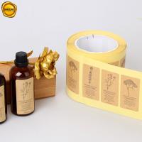 China 25cm Kraft Paper Sticker Labels Custom Brown Paper Label Printing For Ampoule for sale
